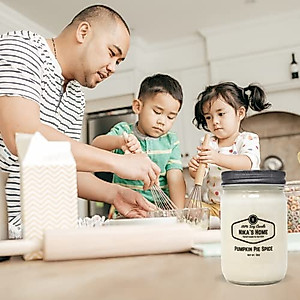 Nika's Home Pumpkin Pie Spice Soy Candle 12oz Mason Jar Non-Toxic White Soy Handmade, Long Burning 50-60 Hours Highly Scented All Natural, Clean Burning Candle Gift Décor