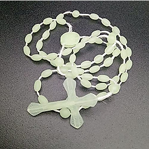 Plastic Rosary 17'' Luminous in The Dark Rosary, from Italy - 12 Rosary Set (Luminous)
