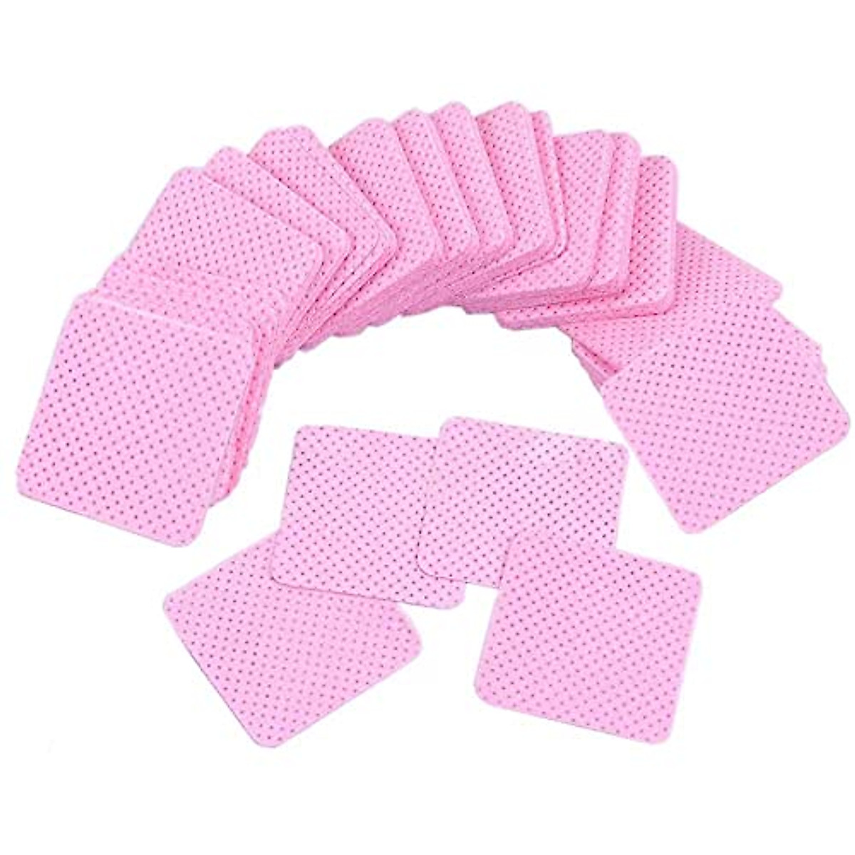 540Pcs Lint Free Nail Wipes, Faiteary Absorbent Gel Nail Polish Remover Pads, Non Lint Soft Glue Cleaning Wipes for Nail Polish or Eyelash Extension (540 Pcs-Pink)