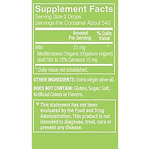 The Vitamin Shoppe Oil of Oregano 21MG, Liquid Herbal Supplement That Supports a Healthy Immune System, Standardized to 70% Carvacrol (1 Fluid Ounces Liquid)