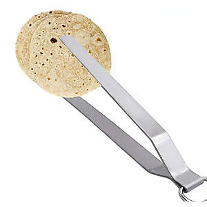 WhopperOnline Sqaure Roasting Net with Steel Tong, Stainless Steel Wire Roaster, Round Roasting Net with Wooden Handle, Roasting Net, Papad Jali, Roti Chapati Grill