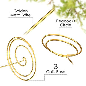 GAOHUI 20 Pack Table Number Holders - 3.35 Inch Picture Holder - Table Number Stands for Photo Memo Wedding Party Birthday Restaurant Graduation Card Stand - Food Labels for Party Buffet(Gold, 3.35")