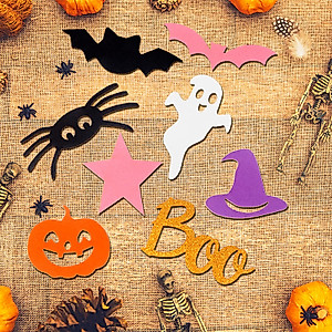 Halloween Bat Ghost Confetti Sprinkles Bats Spider Pumpkin Confetti Table Scatter Witches Spider Webs Five-Pointed Star Halloween Party Decorations Confetti for Halloween Party Favors