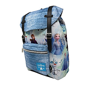 Limited KBNL Frozen 2 Allover Pattern Preppy Vintage Style 16" School Backpack