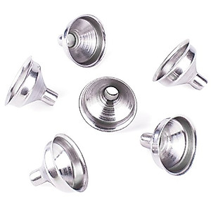 1.25" Stainless Steel Mini Funnels for Miniature Bottles, Essential Oils, DIY Lipbalms, Cooking Spices Liquids, Homemade Make-Up Fillers (6 Pack) by Super Z Outlet
