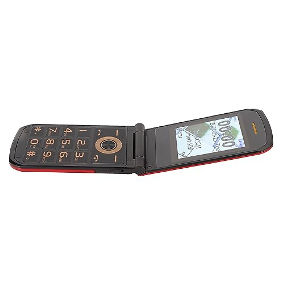 Senior Cell Phone, Flip Design, Dual Screens, Big Buttons, Clear Sound, SOS with GPS, 4G Unlocked (Red)