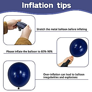 134Pcs Navy Blue Balloons Different Sizes 5 10 12 18 Inch Navy blue Latex Balloon for Birthday Wedding Baby Shower.
