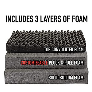 Eylar Standard 16" Gear, Equipment, Hard Camera Case Waterproof with Foam TSA Standards (Gray)