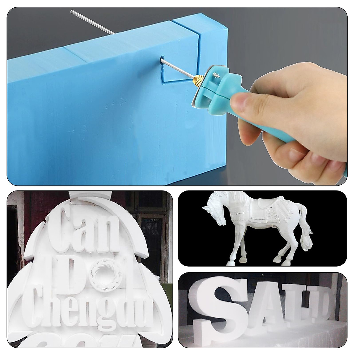 Foam Cutter Electric Hot Wire Foam Cutter Kit Foam Cutting Pen Set 30W 10cm Styrofoam Cutting Pen With Power Adaptor Electric Cutting Machine Pen Tools Kit For Art Making Foam Carving