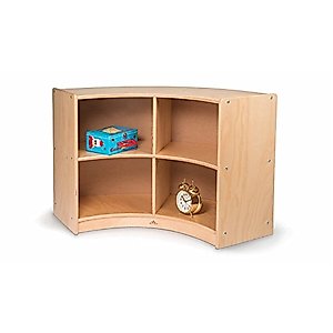 Whitney Brothers Birch Laminate Curved Storage, Back Curve Out