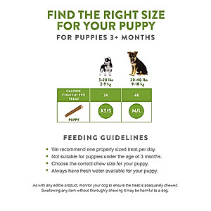 Whimzees 3 Pack of Puppy Daily Dental Treats, 14 Sticks Each, for Medium to Large Puppies