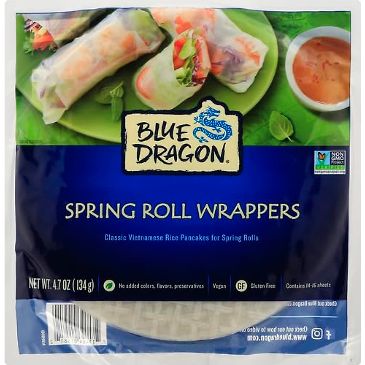 Blue Dragon Spring Roll Wrapper oz, 4.7 Ounce