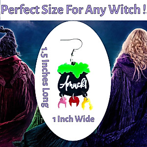 Hocus Pocus Witches Caudren Earrings for Adults/Women