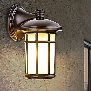 SDUYTEG Contemporary Outdoor Wall Lantern Glass Sconce for Exterior House Porch Patio Outside Deck Garage Yard Front Door Garden Home