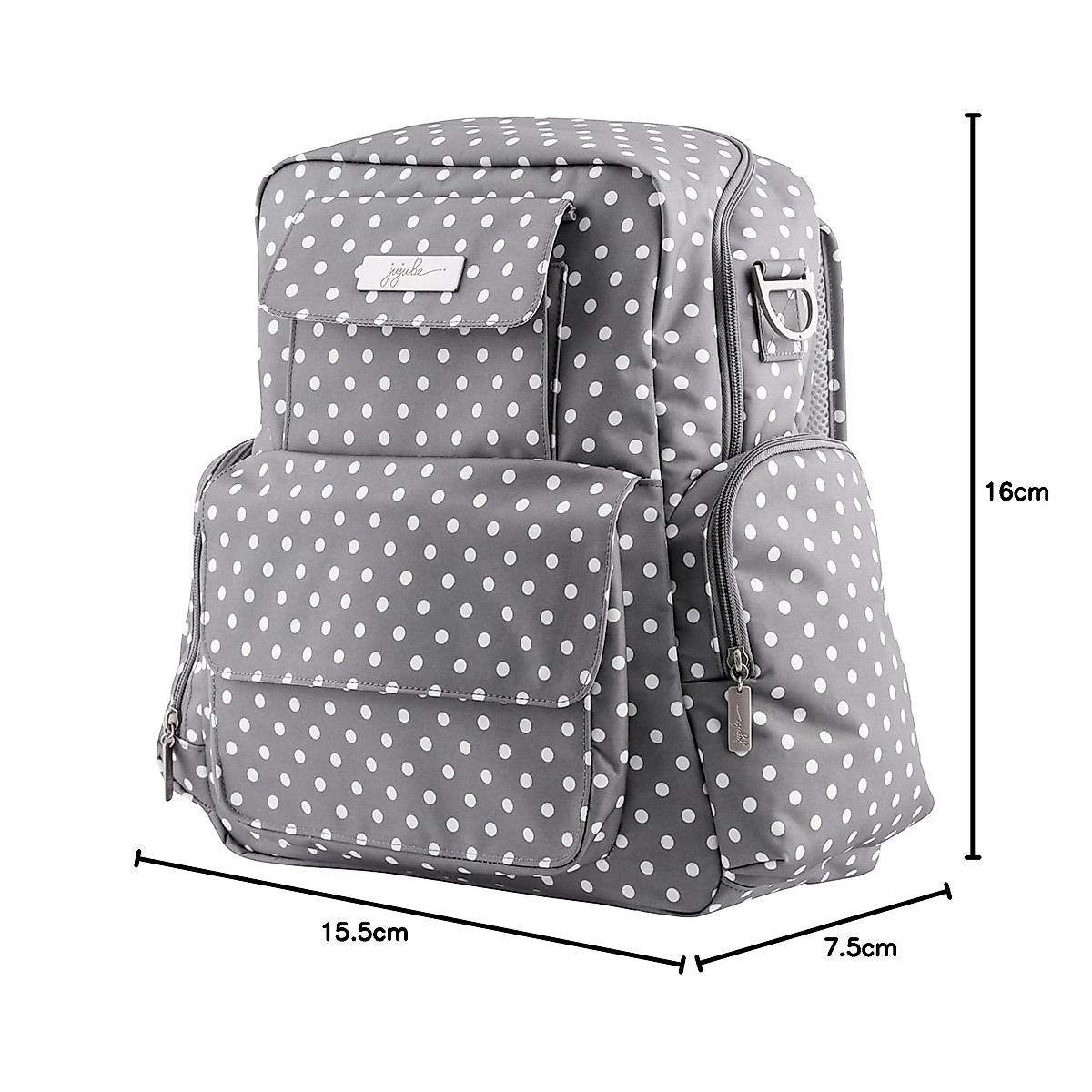 JuJuBe Be Nurtured Large Breast Pump Backpack, Classic Collection - Dot Dot Dot