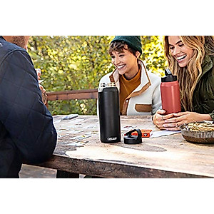 CamelBak Carry Cap Bottle - Vacuum Insulated Stainless Steel - Easy Carry, 20oz, Black