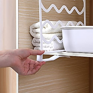 TJLSS Plastic Drawer Divider Wardrobe Storage Shelves Partition Board Space-Saving Division Tools (Color : D)