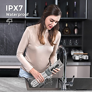 KitchenBoss Wifi Sous Vide Machine: Ultra-quiet Sous-vide Immersion Circulator Cooking Machine APP Control 1100W, IPX7 Waterproof Precision Cooker Accurate Temperature Digital Display, Silver (G310PS)