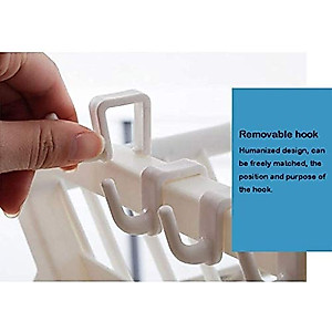 Dish Rack 2-Layer Dish Rack, Drain Plate Rack with Drip Tray, Kitchen Dish Drying Rack, Cutlery Rack Storage Rack