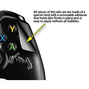 WraptorSkinz Decal Style Vinyl Skin Wrap Compatible with Xbox One Original Wireless Controller Chrome Skull on Black - (Controller NOT Included)