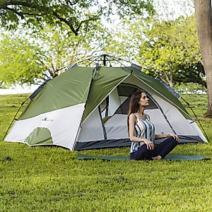 Moon LENCE Pop Up Tent Family Camping Tent 4 Person Tent Portable Instant Tent Automatic Tent Waterproof Windproof for Camping Hiking Mountaineering