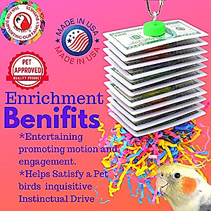 Bonka Bird Toys 1472 Small Poker Shred Bird Toy Parrot cage Craft Cockatiel Parakeet Forage Shred Budgie Accessories Assorted chew Supplies