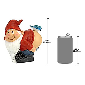 Design Toscano QM22997 Loonie Moonie Garden Gnome Statue, Medium, Multicolored