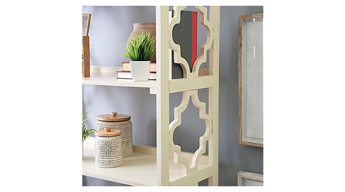 Powell Turner Bookcase in Antique White - Stylish Storage Solution