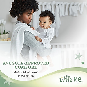 Little Me Unisex Baby Swaddling Receiving Blankets, Floral Spray, One Size