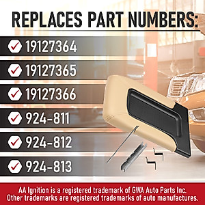 Center Console Lid Replacement Kit Beige - Replaces 924811, 19127364, 19127365, 19127366, 924812 - Compatible with Chevy, Cadillac & GMC Vehicles - Silverado, Avalanche, Tahoe, Suburban, Sierra, Yukon