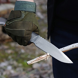 Mossy Oak Fixed Blade Hunting Knife Set - 3 Piece, Full Tang Leather Handle Straight Edge and Gut Hook Blades Game Processing Knife Set, Sheath Included