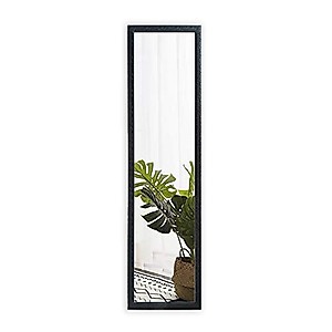 FANYUSHOW Full Length Mirror Explosion-Proof Wall Mounted Hanging Mirror Door Mirror Full Length for Bedroom, Living Room, Room Decor 50"x 14", Black