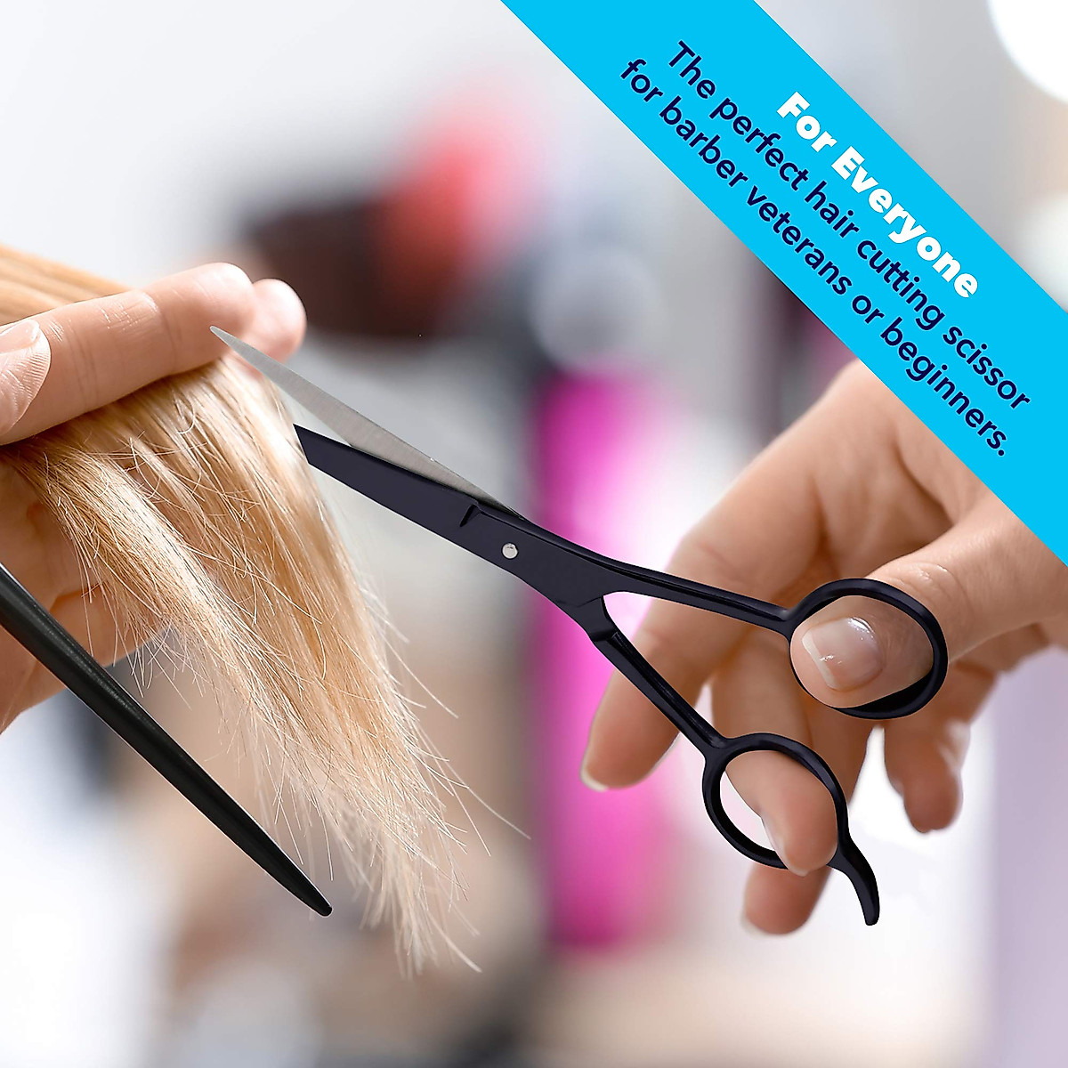 Equinox Professional Straight Edge Razor with 100 Single Derby Straight Razor Blades and Professional Hair Cutting Scissors