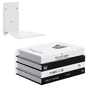 Sorbus 2 Invisible Floating Bookshelves - Trick of The Eye Floating Effect - Wall Mounted Bookshelf - Use in Bedroom, Office, Reading Nook, & Library - Great for Kids & Book Collections