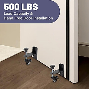 Yeeoy Door Installation Kit, Heavy Duty Door Board Dolly for 1-3/8" and 1-3/4" Pre-Hung, Slab, and Front Doors, Hands-Free Lifter Dolly for Residential & Commercial Use