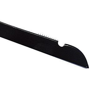 NAHANCO 20417 Wooden Top Hanger, Flat, 17", High Gloss Black Finish (Pack of 100)