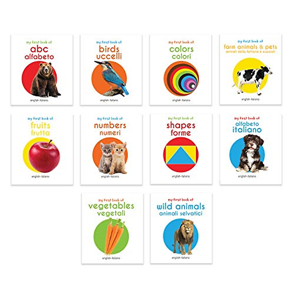My First English-Italiano Learning Library (la mia prima biblioteca delle parole Inglese-Italiano): Boxset of 10 English - Italian Board Books (English and Italian Edition)