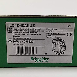 SCHNEIDER ELECTRIC LC1D40AKUE IEC Magnetic Contactor,3 Poles