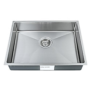Wells Handcrafted 23-inch 18-gauge Undermount Single Bowl ADA Compliant Stainless Steel Kitchen Sink