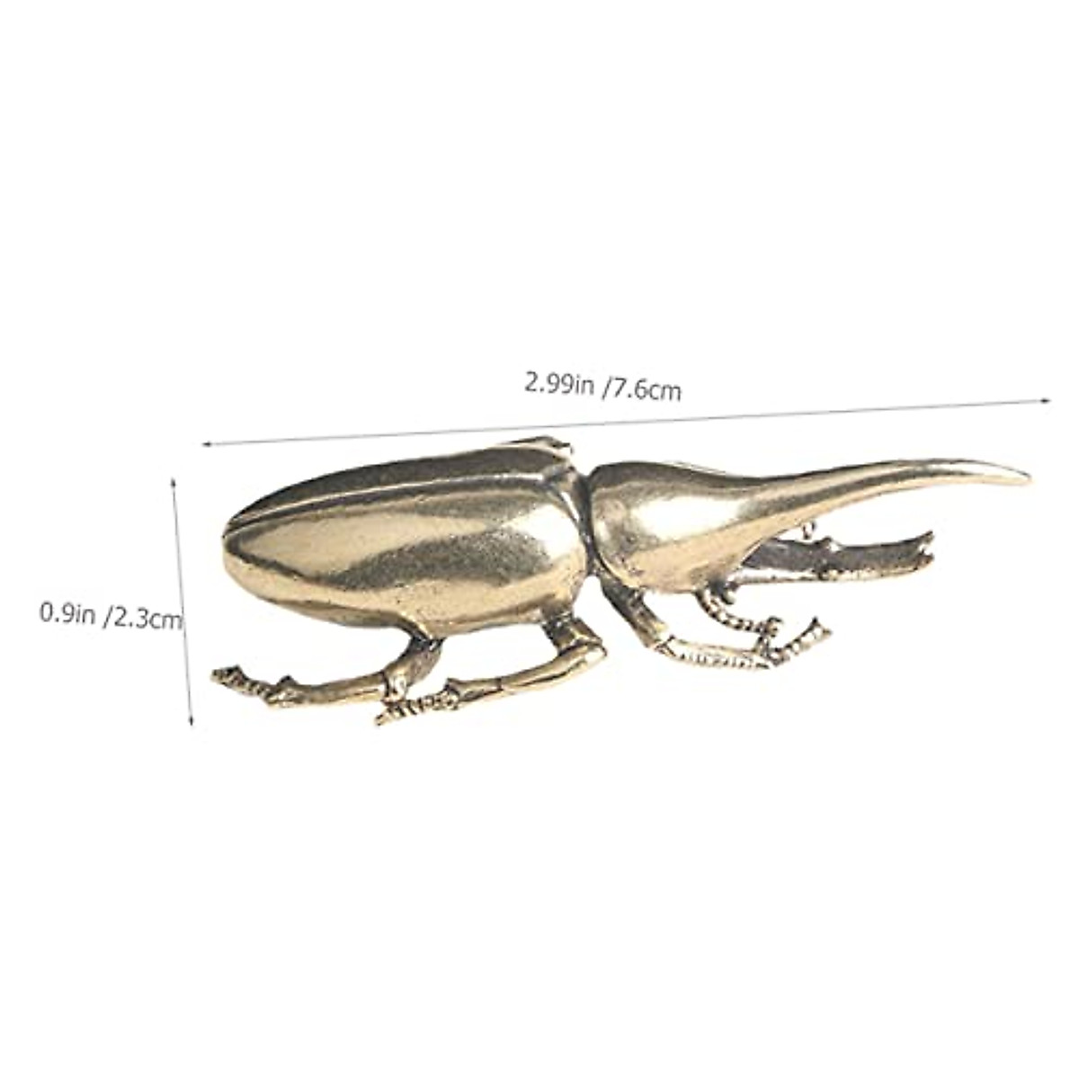 VOSAREA 2pcs Brass Ornament Beetle Model Garden Art Copper Figurines Brass Decor Brass Animal Ornament Coraline Decor feng Shui Statue Brass Statue Statues Table Decoration Delicate