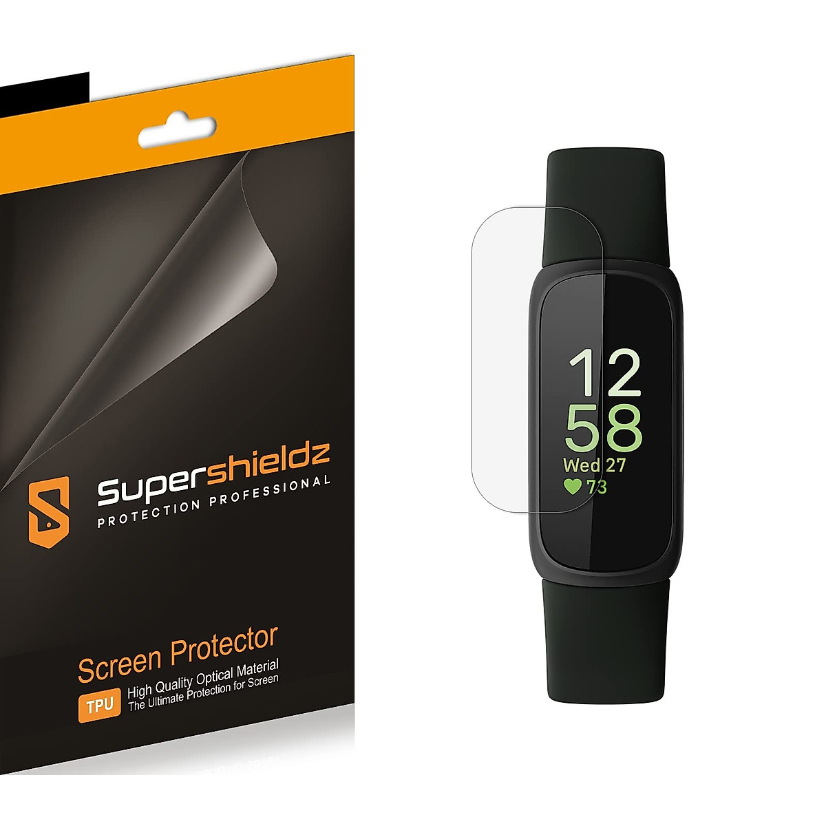 (3 Pack) Supershieldz Designed for Fitbit Inspire 3 Screen Protector, High Definition Clear Shield (TPU)