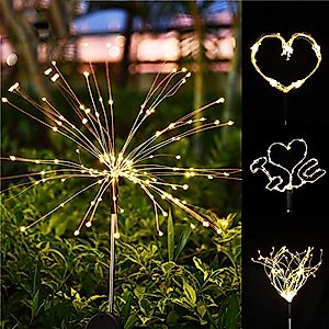 Christmas Lights,Solar Led Lights, Outdoor Lawn Fireworks Lighting, Waterproof Fairy Lights, Suitable for Home Garden Christmas Decor, 120Leds 40Strings