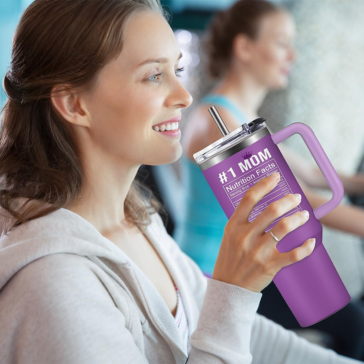 Best Mom Ever Cups 40Oz with Handle, Mom Birthday Gifts, Best Mom Ever Gifts, Gifts for Mom from Daughter Son, Best Mom Coffee Travel Mug, Christmas Mothers Day Drinking Cup for Mom, Mama, New Mom