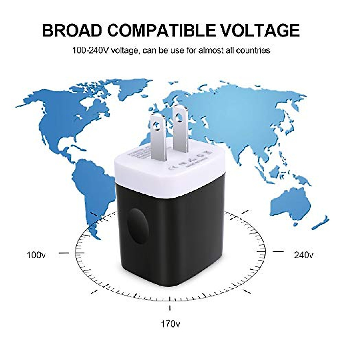USB Plug Adapter, GiGreen 3-Multi Port USB Wall Charger Fast Charging Block Charger Box Compatible iPhone 14 13 Pro Max 12 SE 11 8 XS,Samsung Galaxy A23 5G S22 S21 FE A13 5G S10e S9 A52,Note21,Pixel 7