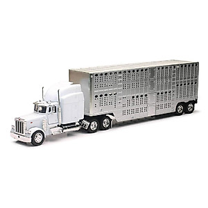 New-Ray 1:32 Peterbilt 379 Pot Bell Live Stock,White