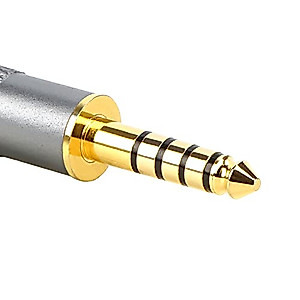 Geekria 4.4mm Balanced Male to 3.5mm (1/8'') Balanced Female Headphones Plug Adapter, Aluminum Alloy Conversion Audio Plug, Gold Plated Adapter