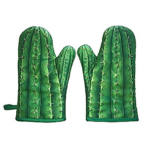ChienAndalucia Cactus Green Oven Gloves (Pair of Mitts)