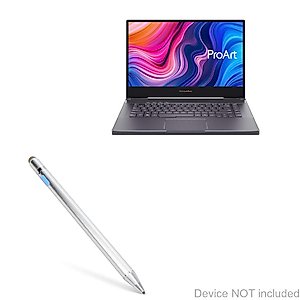 BoxWave Stylus Pen Compatible with ASUS ProArt StudioBook 15 H500GV - AccuPoint Active Stylus, Electronic Stylus with Ultra Fine Tip for ASUS ProArt StudioBook 15 H500GV - Metallic Silver