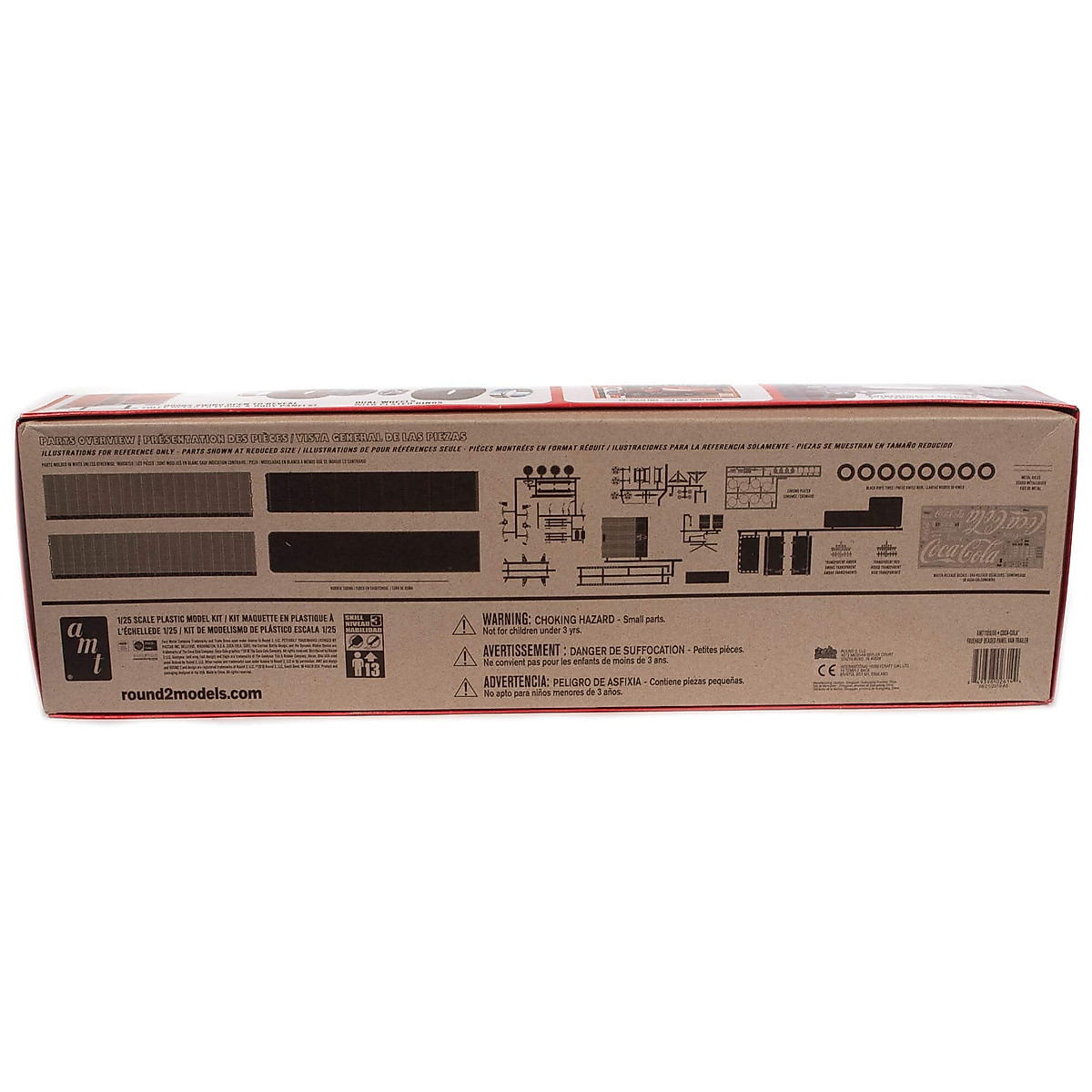 AMT AMT1109 1:25 Fruehauf FB Beaded Panel Coca-Cola Trailer, Multi