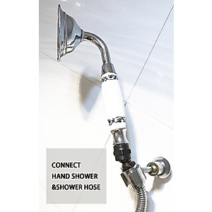 MissMin shower head Swivel ball adapter,hand shower rotate povit shower arm extension connector,ORB/oil rubbed bronze